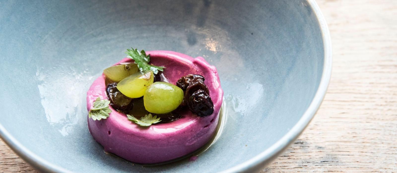 Concord Grape Sherbet with Preserved Spruce Honey | Blackberry Magazine